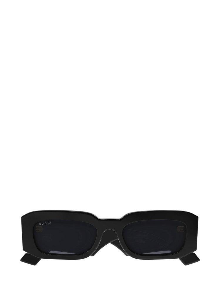 Gucci Rectangular Frame Sunglasses in Black for Men | Lyst