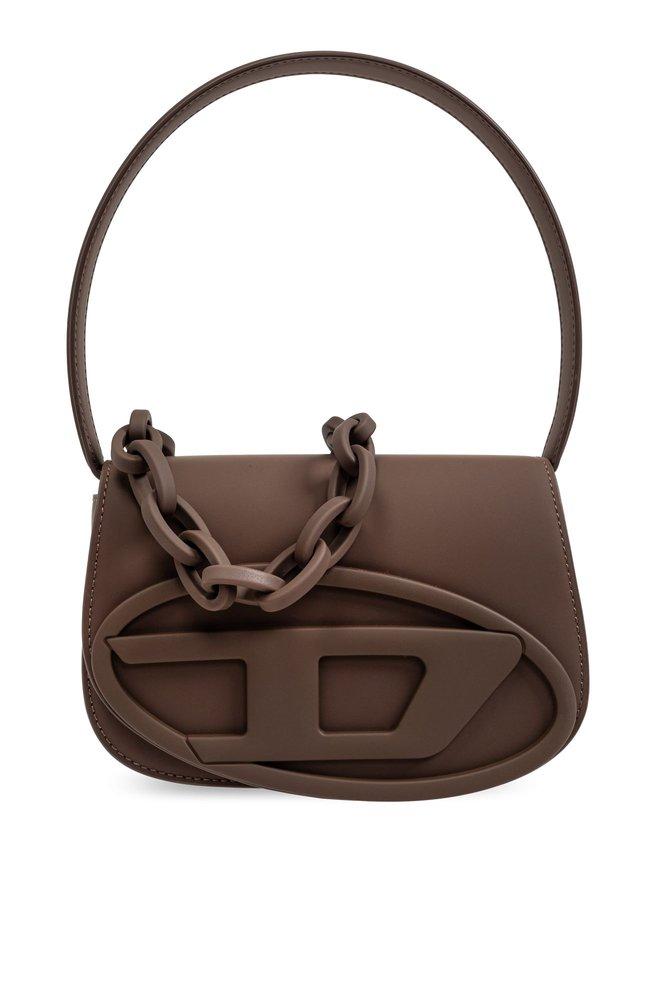 DIESEL 1dr-iconic Chain-detailed Shoulder Bag in Brown | Lyst