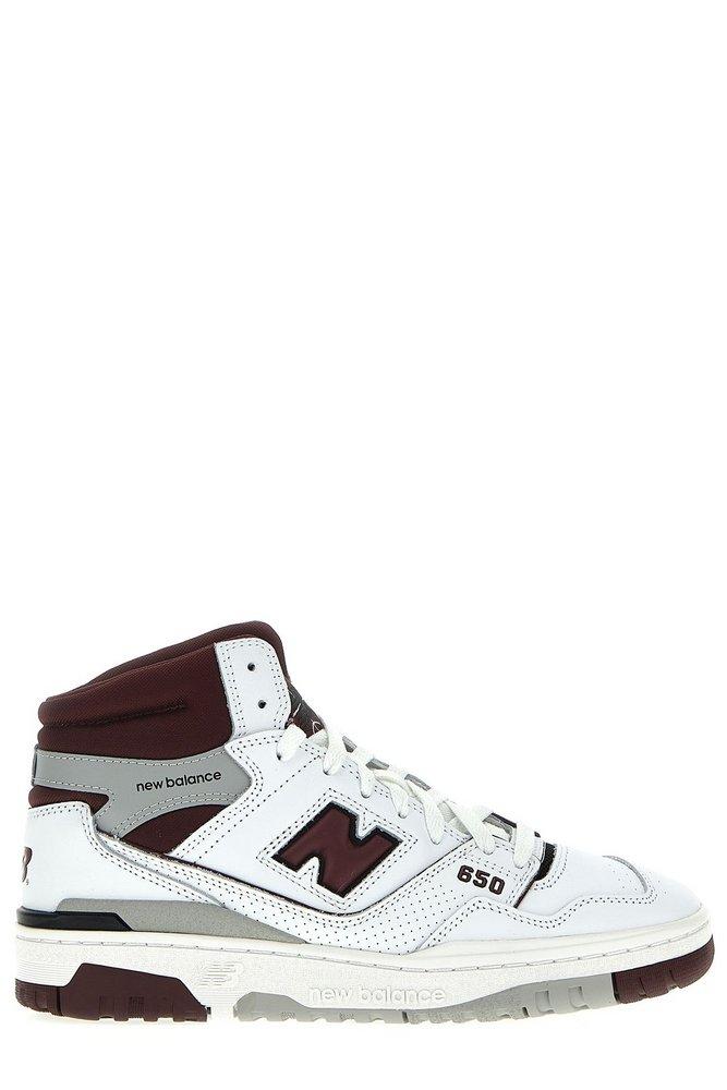 New Balance 650 High-Top Lace-Up Sneakers in White | Lyst