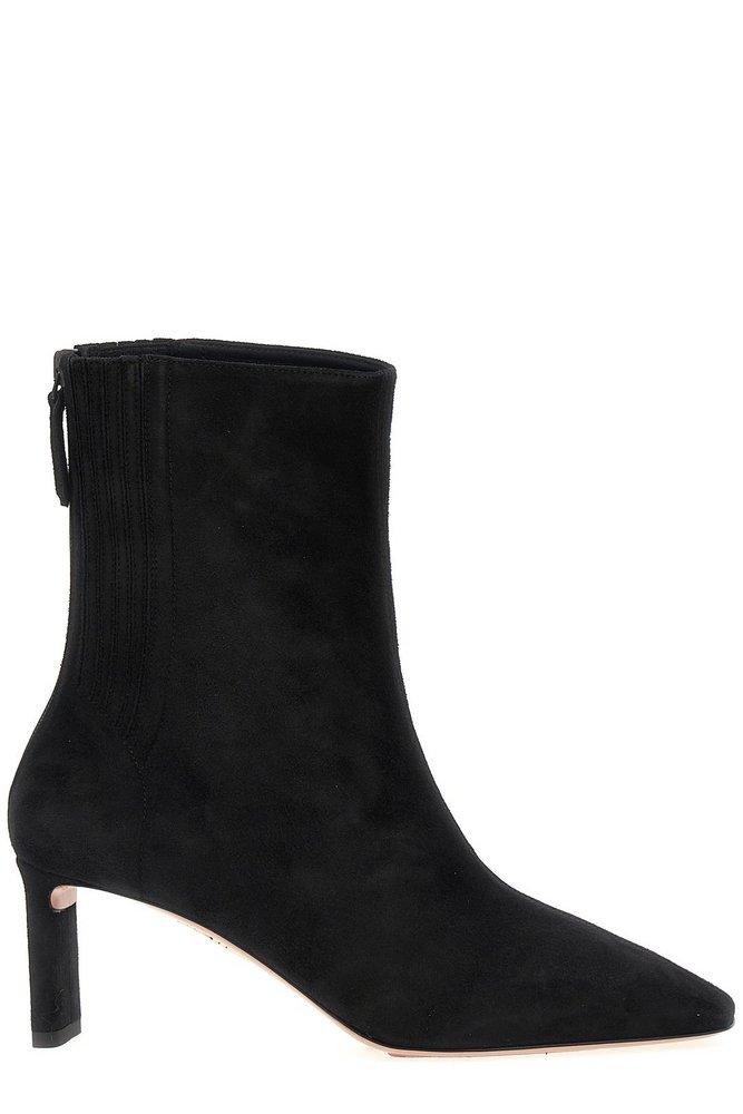 Aquazzura Blade Square Toe Ankle Boots in Black | Lyst