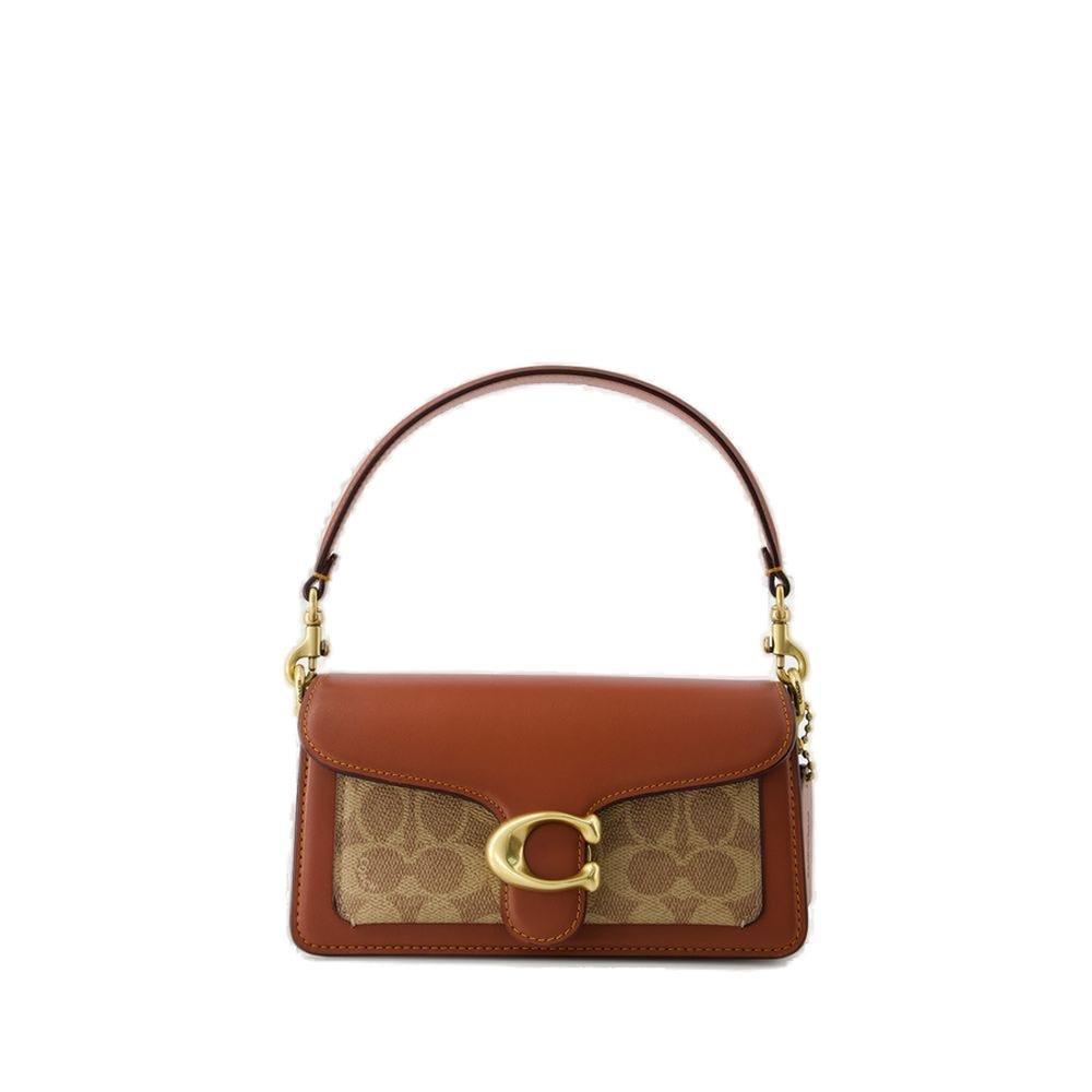 COACH Tabby Signature Coated-canvas And Leather Shoulder Bag in Brown ...