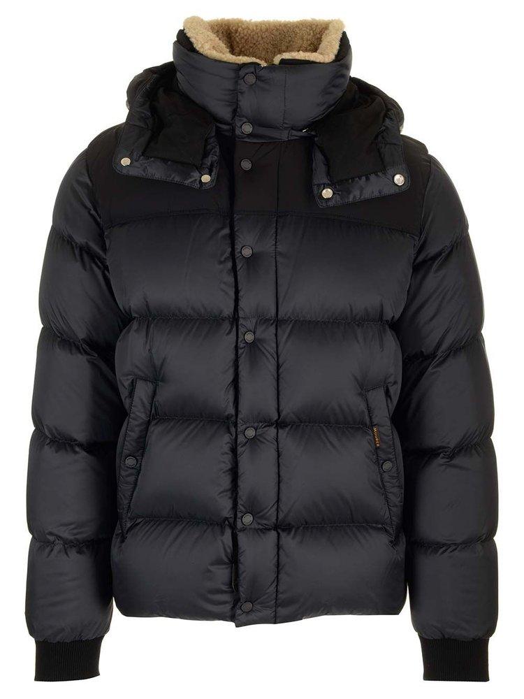 Moorer Jake Hooded Bomber Jacket in Black for Men | Lyst