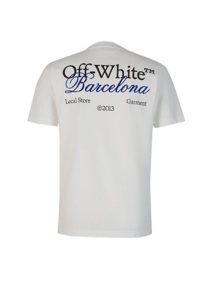 Off-White c/o Virgil Abloh Barcelona Cotton T-shirt in White Off-White c/o Virgil Abloh Barcelona Cotton T-shirt in White
