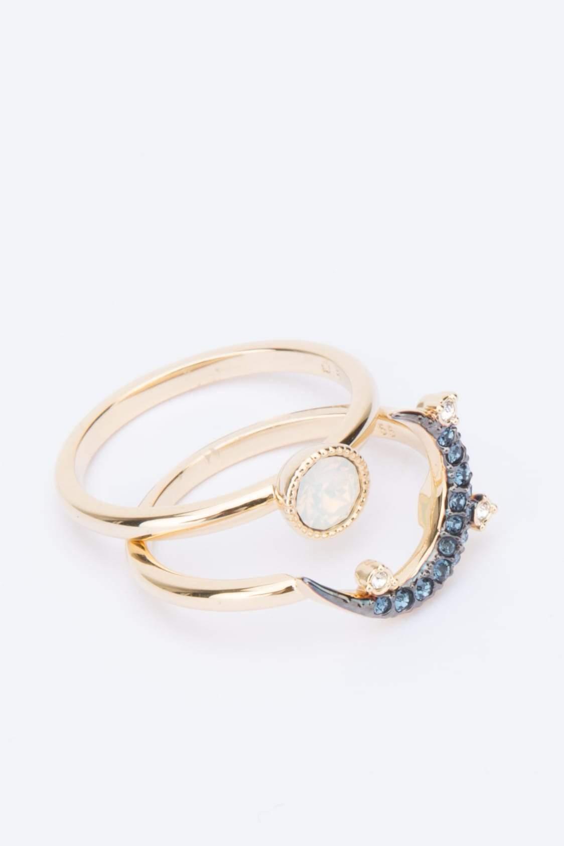 Swarovski duo moon ring store
