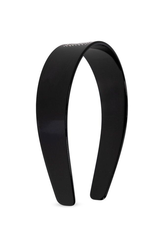 Versace Headband With Shimmering Crystals in Black | Lyst UK