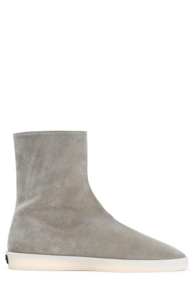 Fear Of God Logo Patch Zipped Boots in Brown for Men | Lyst