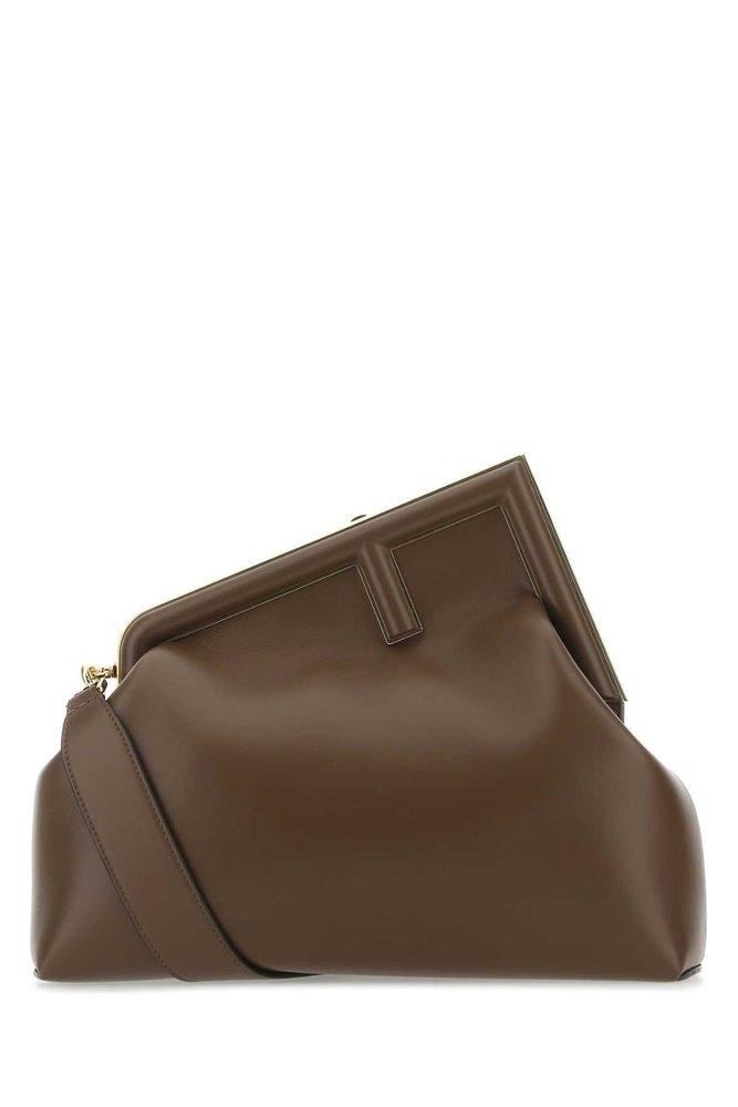 Fendi First Medium Leather Shoulder Bag in Brown | Lyst
