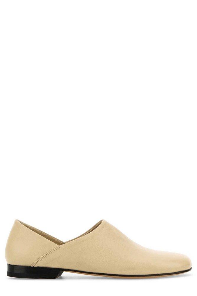 Lemaire Folding-Heel Slip-On Slippers in Natural | Lyst
