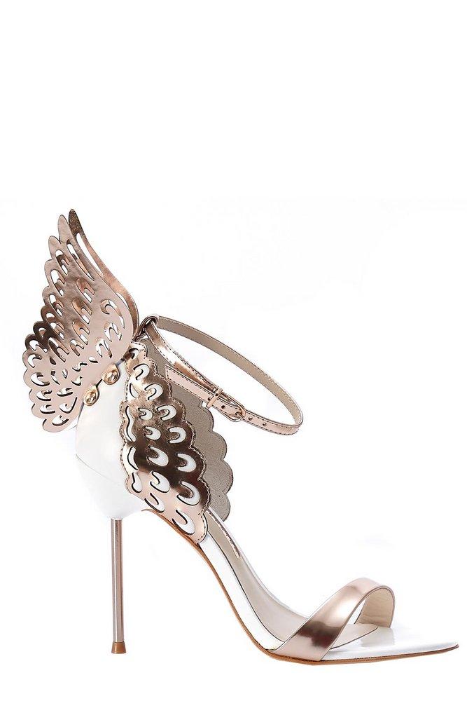 Sophia Webster Evangeline Angel Wing Detailed Sandals in White | Lyst