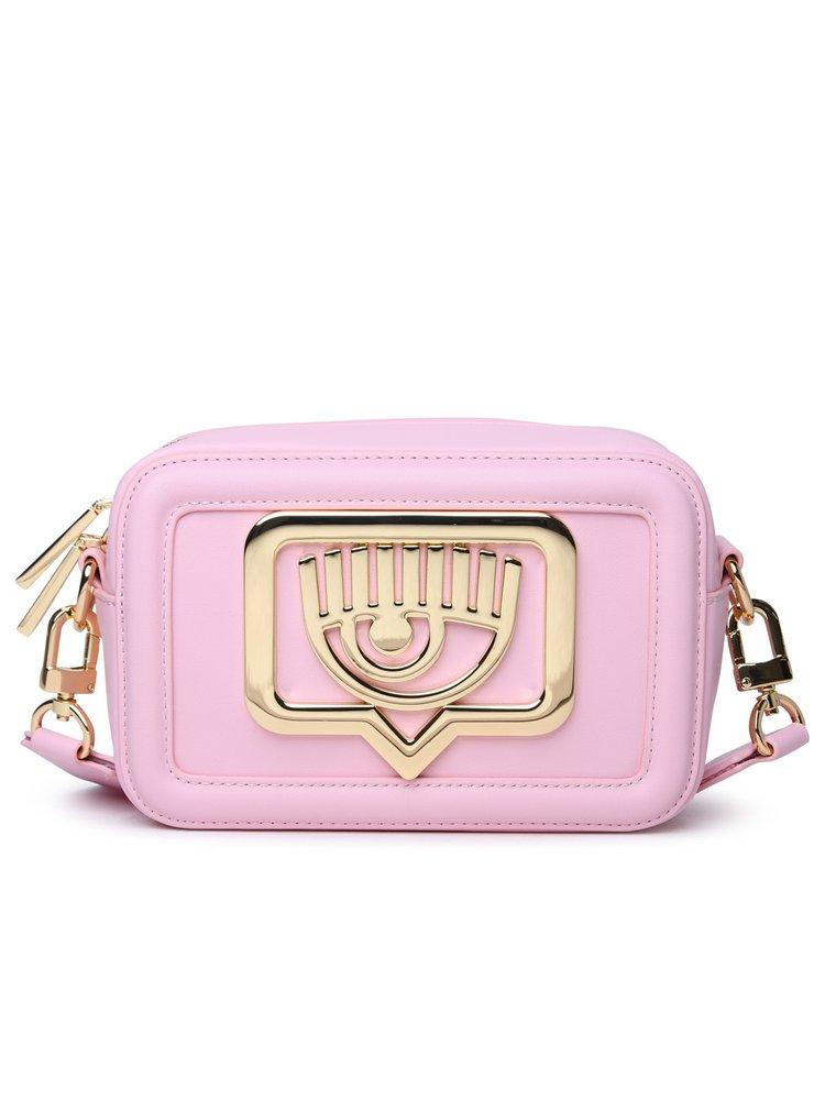 Chiara Ferragni Eyelike Plaque Zipped Shoulder Bag in Pink | Lyst