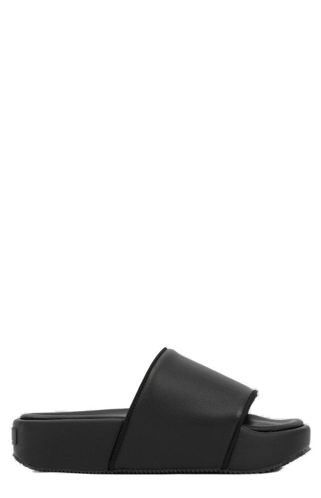 Y-3 Plain Open Toe Slip-on Slides in Black for Men | Lyst