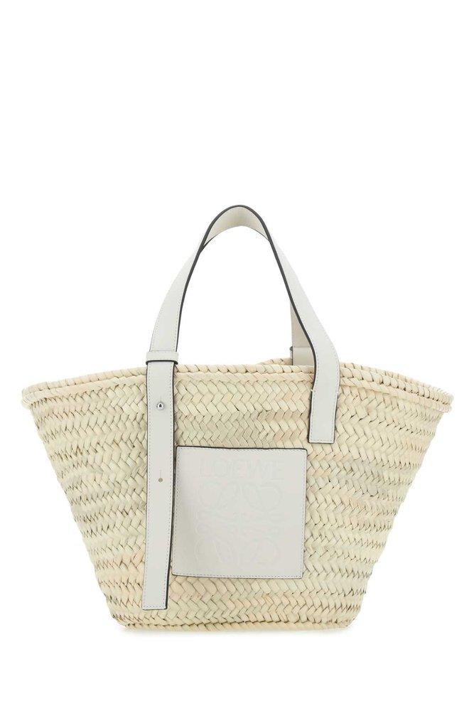 Loewe Logo Patch Basket Bag in Natural | Lyst