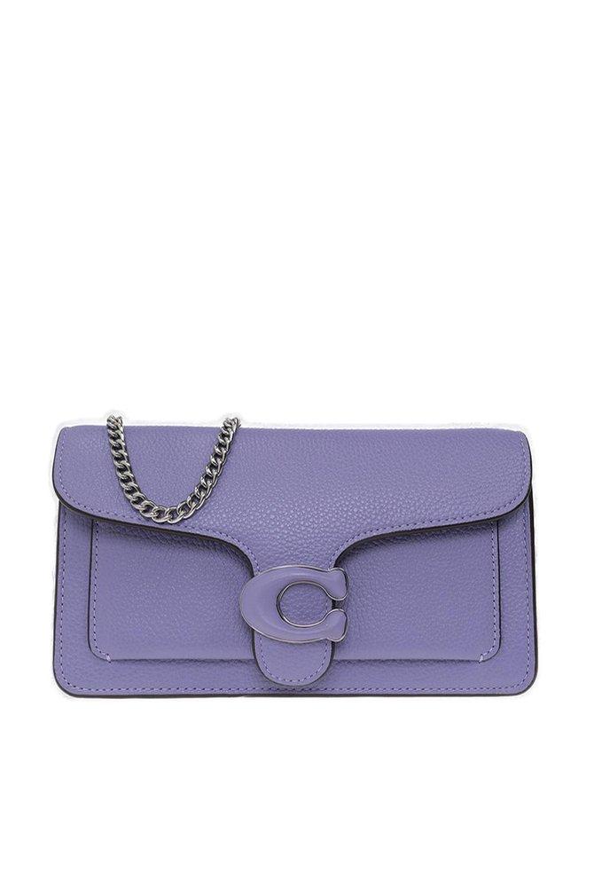 COACH Tabby Logo Plaque Chain Clutch in Purple | Lyst UK