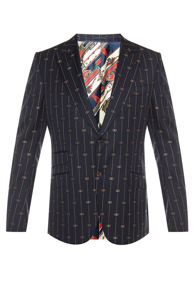 Gucci GG Logo Suit in Blue for Men | Lyst