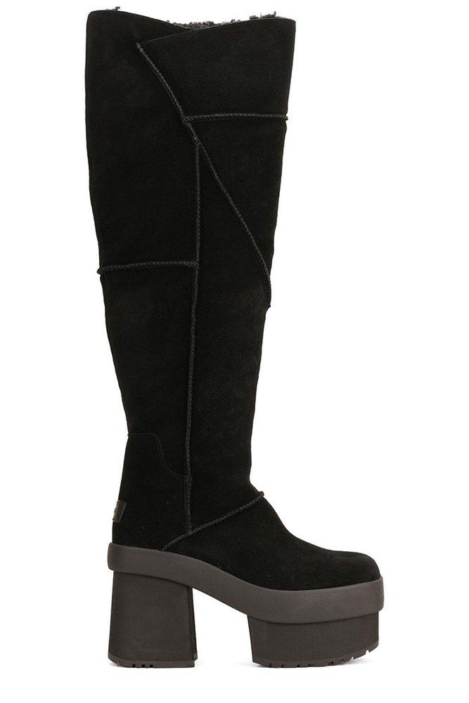 UGG New Heights Platform Xtra Boots in Black | Lyst