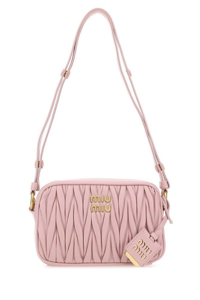 Miu Miu Pastel Nappa Leather Shoulder Bag in Pink | Lyst Canada