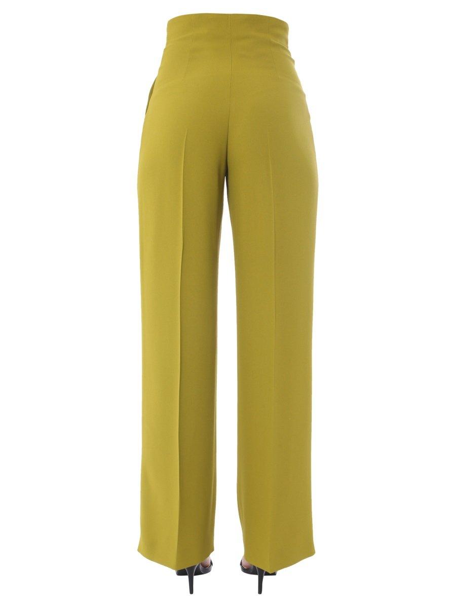 Alberta Ferretti Synthetic Wide Leg Pants in Green - Lyst