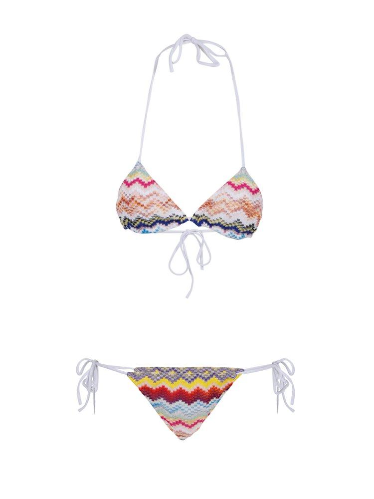 Missoni Zig-zag Pattern Bikini Set in White | Lyst Missoni Zig-zag Pattern Bikini Set in White | Lyst