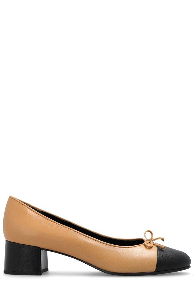 Tory Burch Cap Toe-Heel Pumps in Brown | Lyst