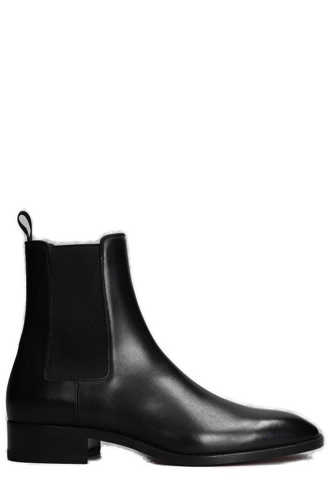 Christian Louboutin Samson Flat Ankle Boots in Black for Men | Lyst
