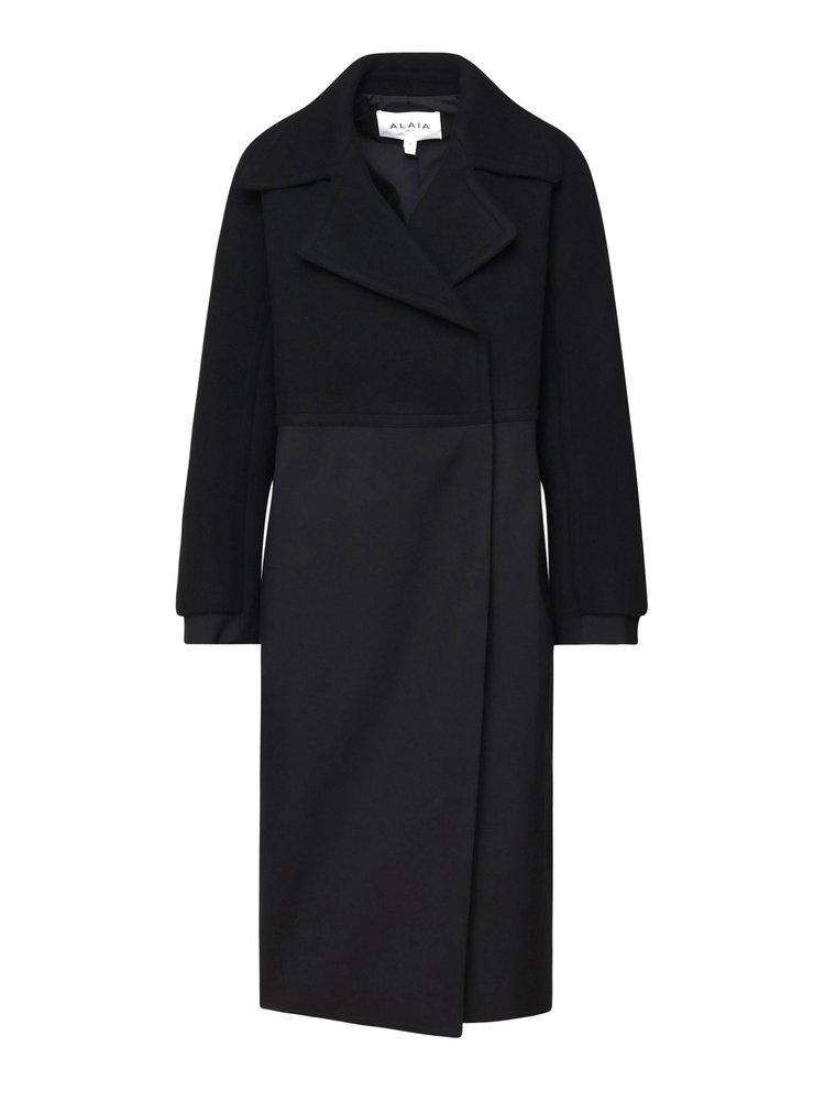 Alaïa Classic Coat in Black | Lyst