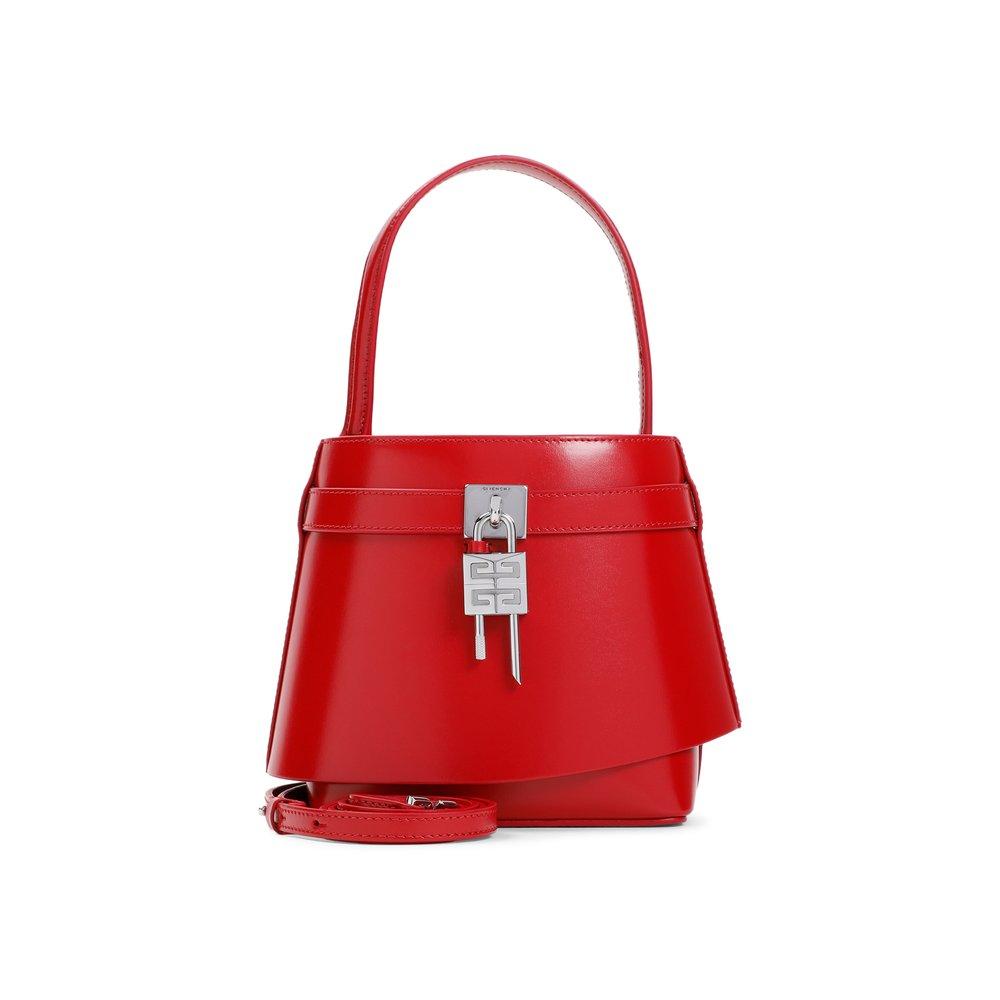 Givenchy Shark Lock Top Handle Bag in Red | Lyst