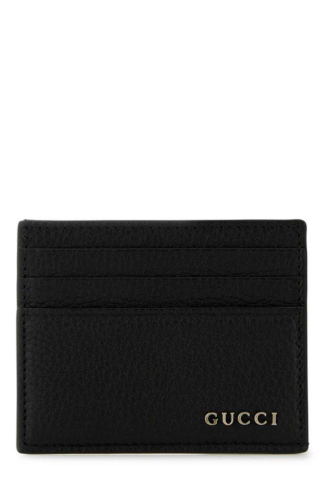 Gucci Logo Lettering Card Case in Black for Men | Lyst