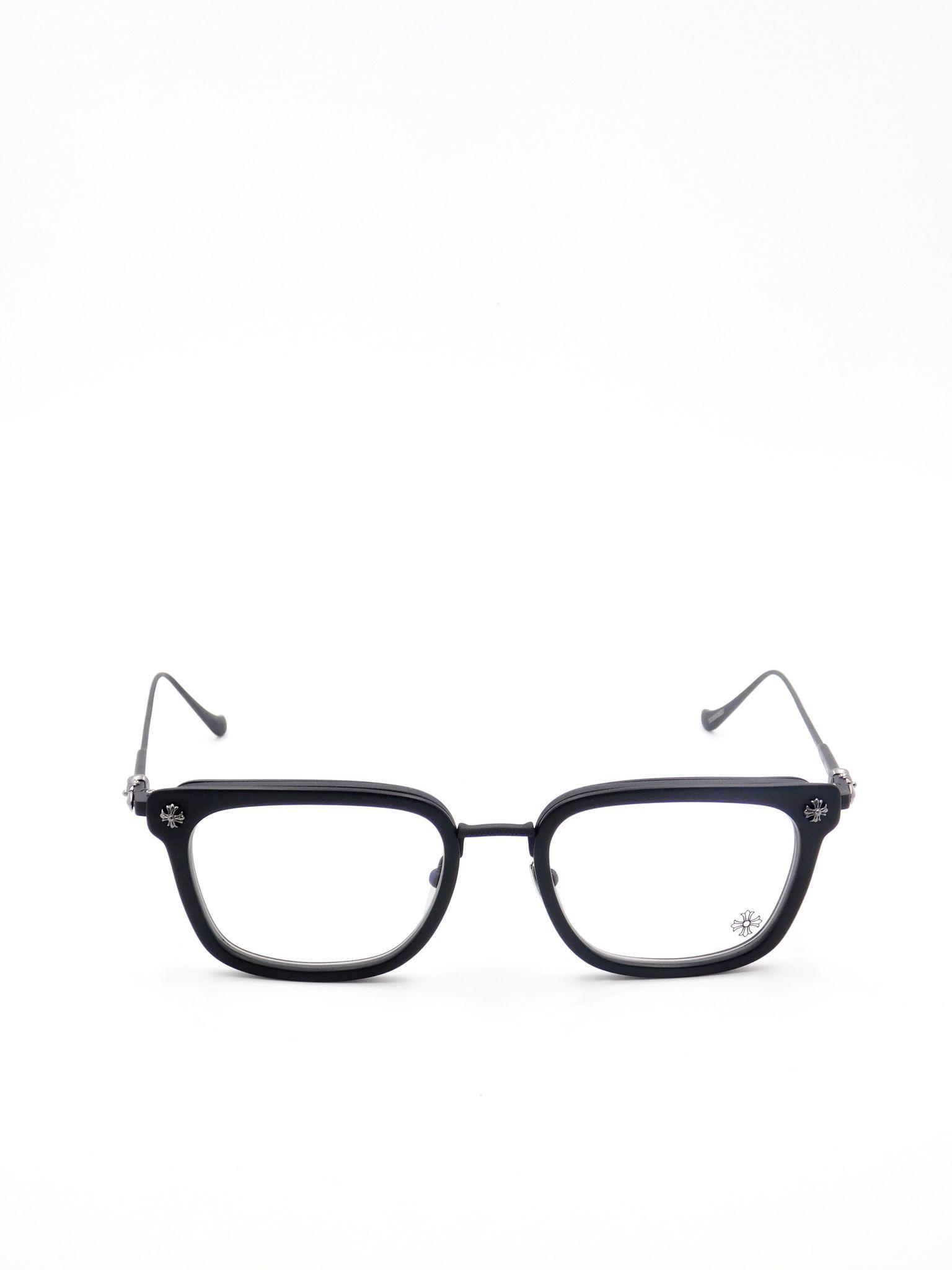 Chrome Hearts Rectangular Frame Glasses in Black | Lyst