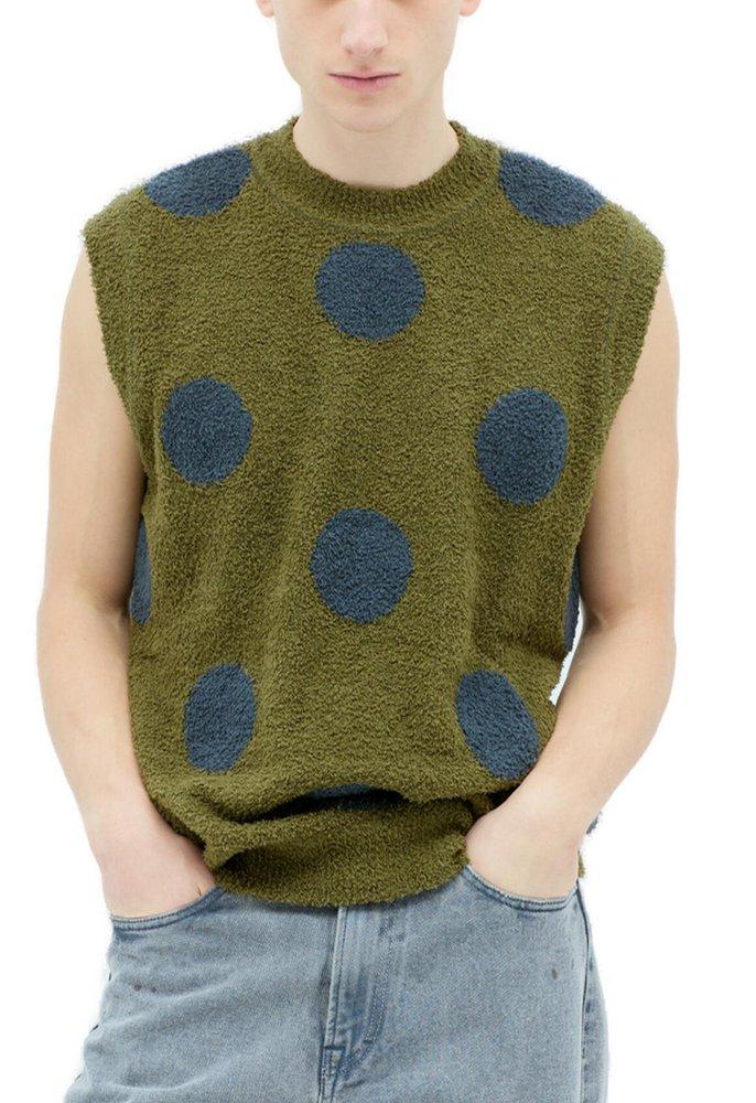 Brain Dead Teddy Fur Dot Knitted Vest in Green for Men | Lyst