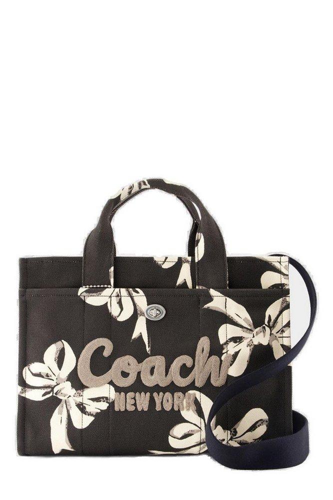 COACH Bow Printed Cargo Tote Bag in Black | Lyst