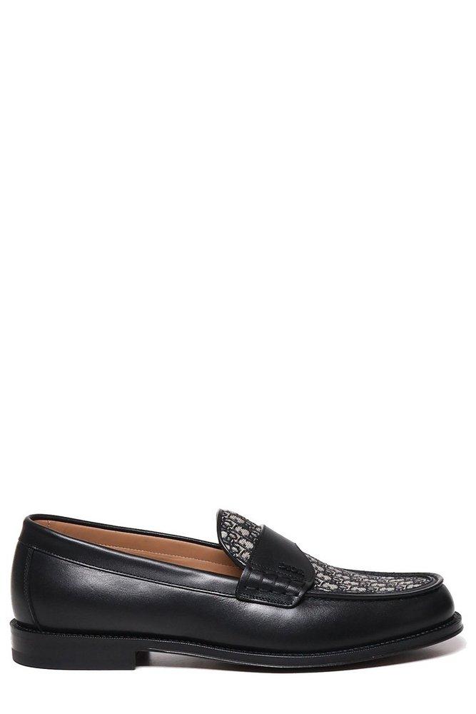 Dior Homme Logo Detailed Slip-On Loafers in Black for Men | Lyst