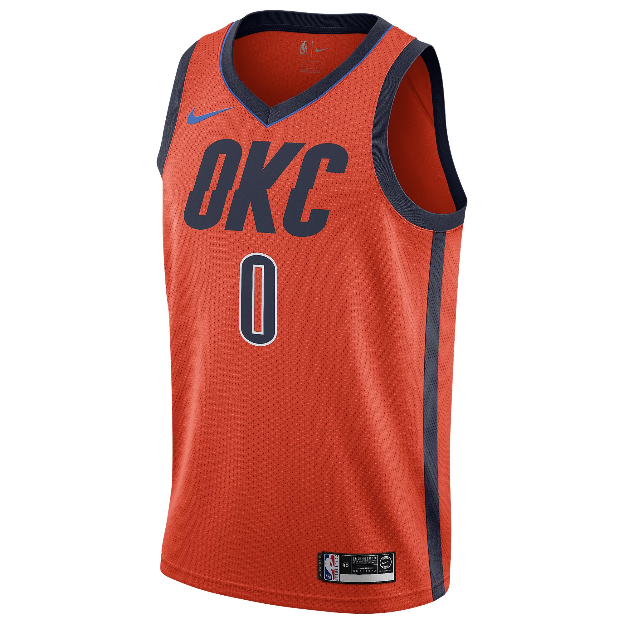 Nike Synthetic Nba City Edition Swingman Jersey in Orange for Men ...