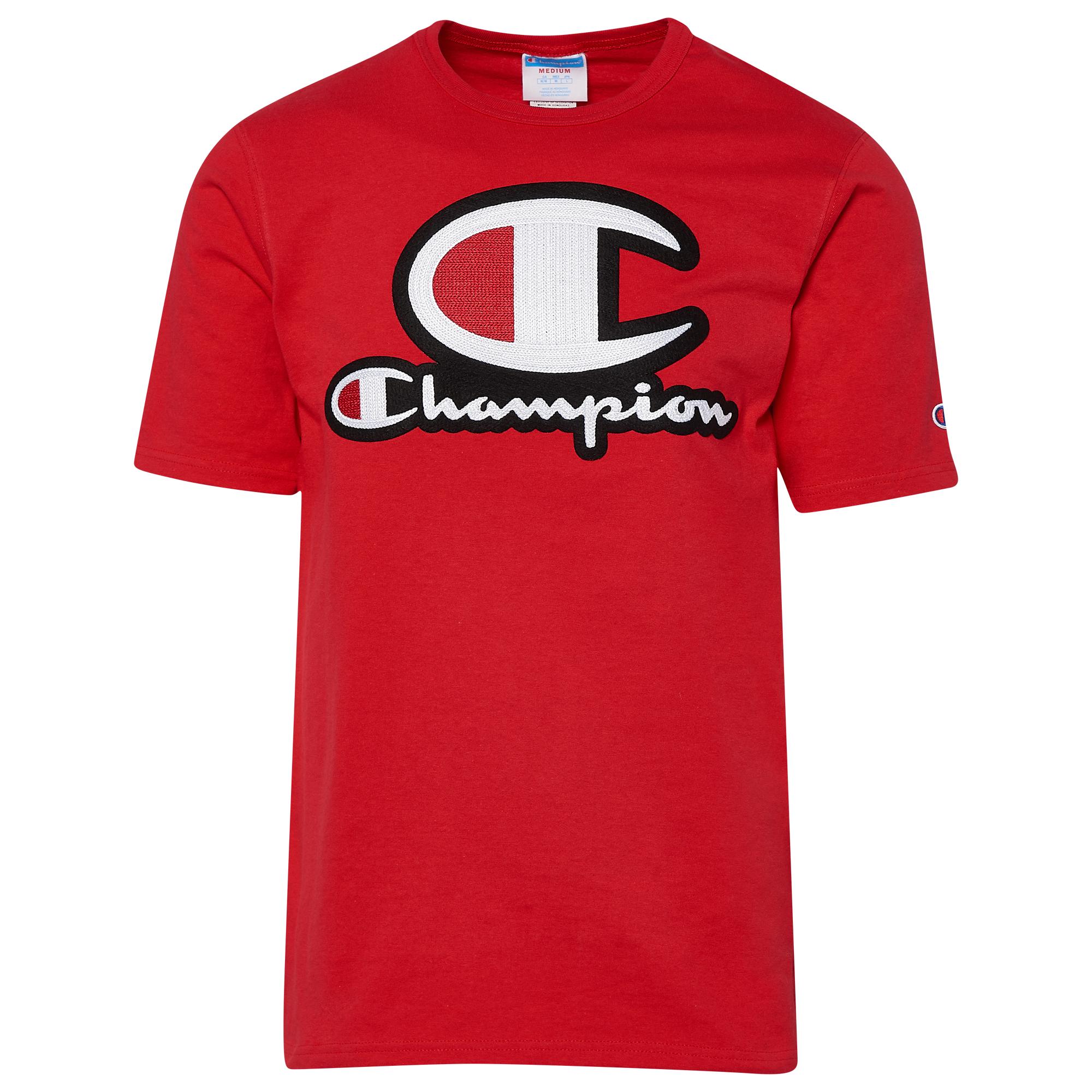 Champion Cotton Stacked C-logo T-shirt in Red for Men - Save 46% - Lyst