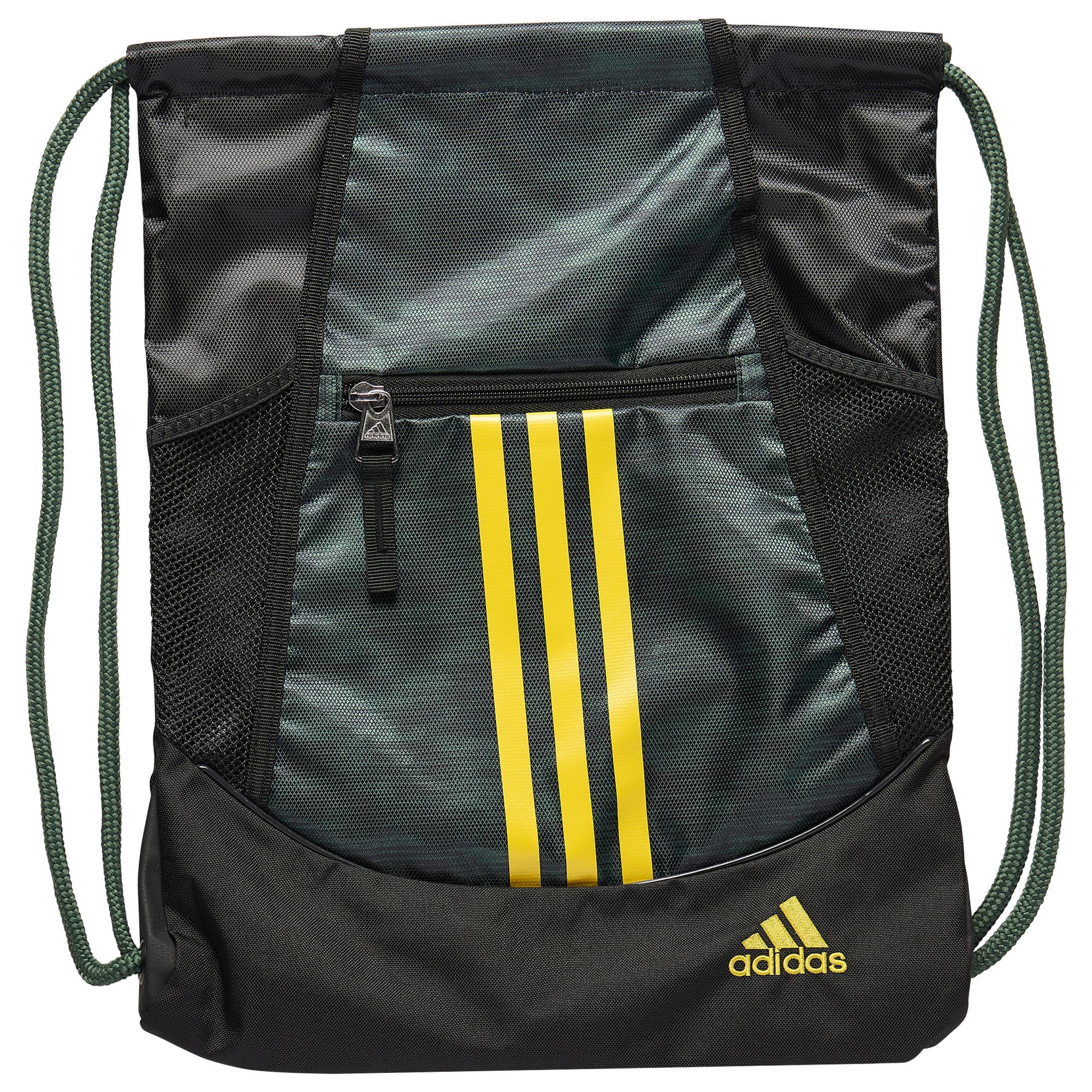 adidas Synthetic Alliance Ii Sackpack in Black/Yellow (Black) | Lyst