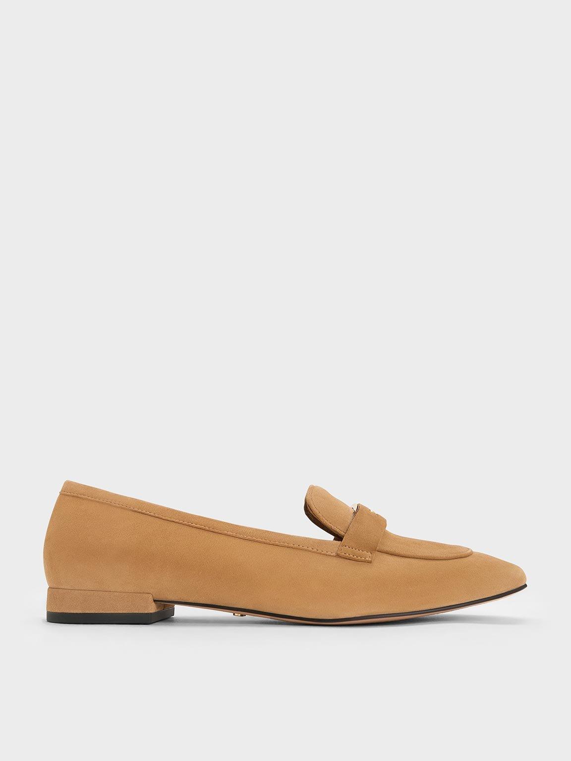 Charles & Keith Suede Penny Square-toe Loafers | Lyst