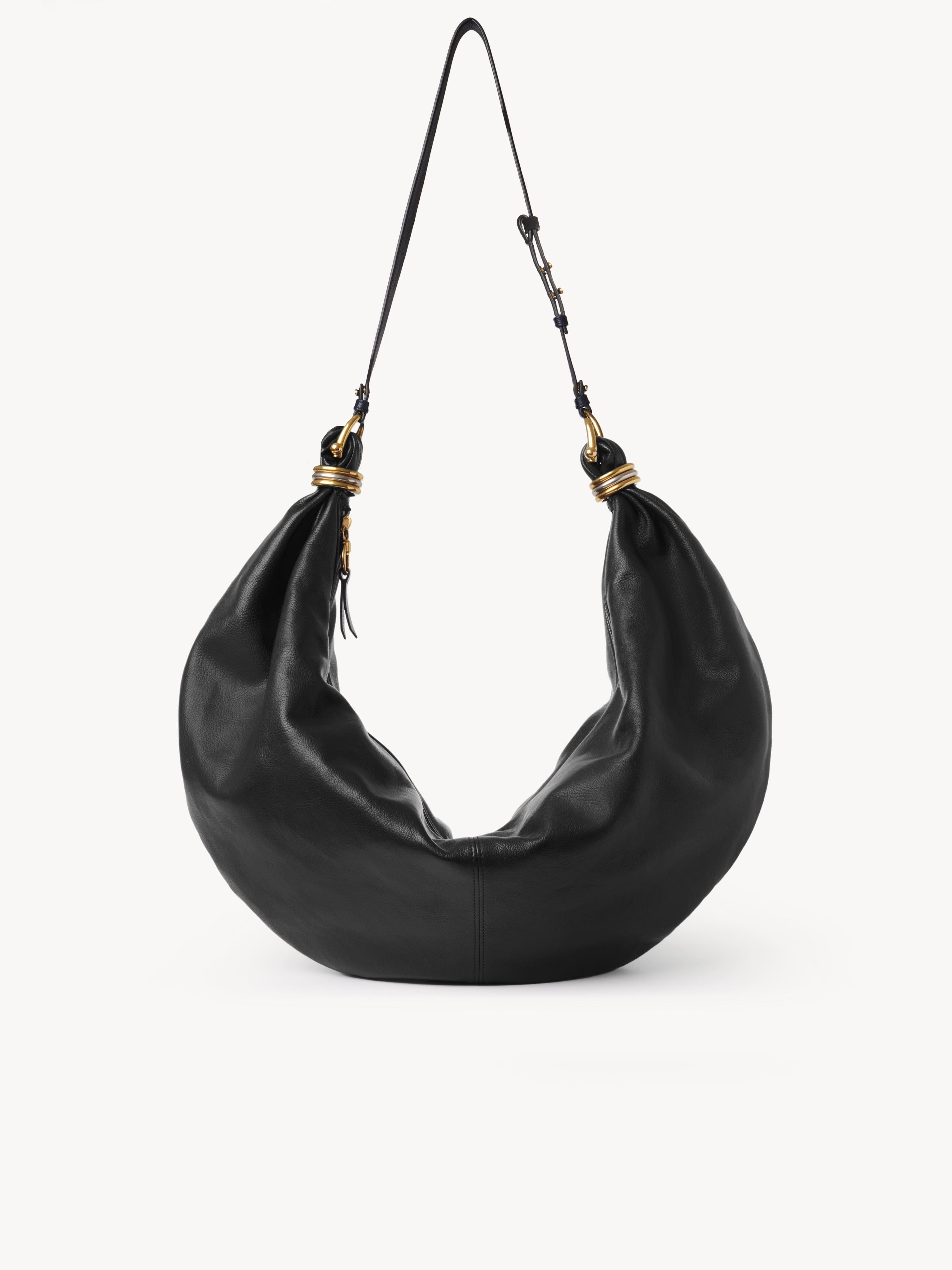 Chloe Large Bracelet Hobo Bag In Grained Leather in Black Lyst UK