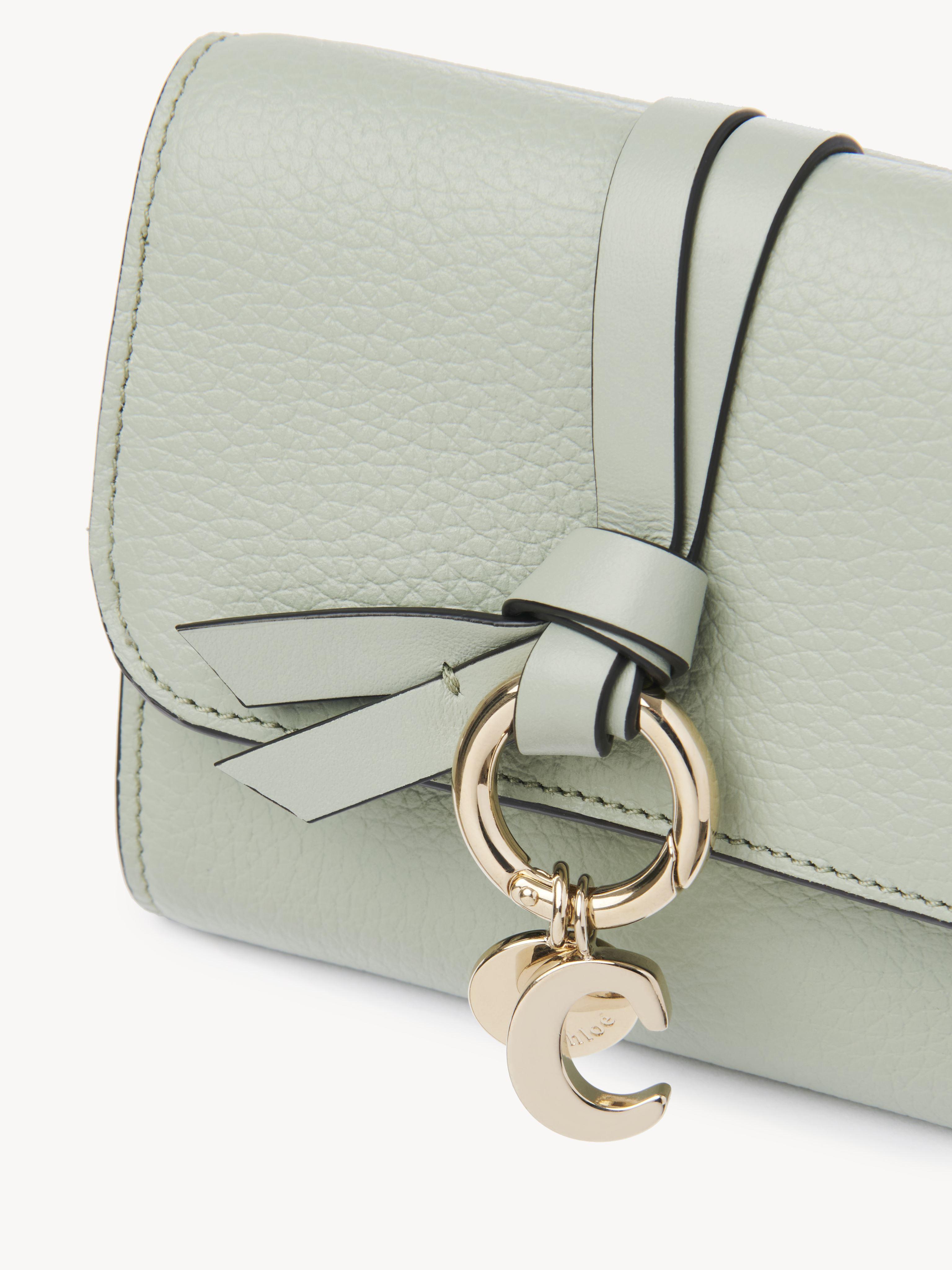 Chloé Small Alphabet Tri-fold In Grained Leather in Gray | Lyst