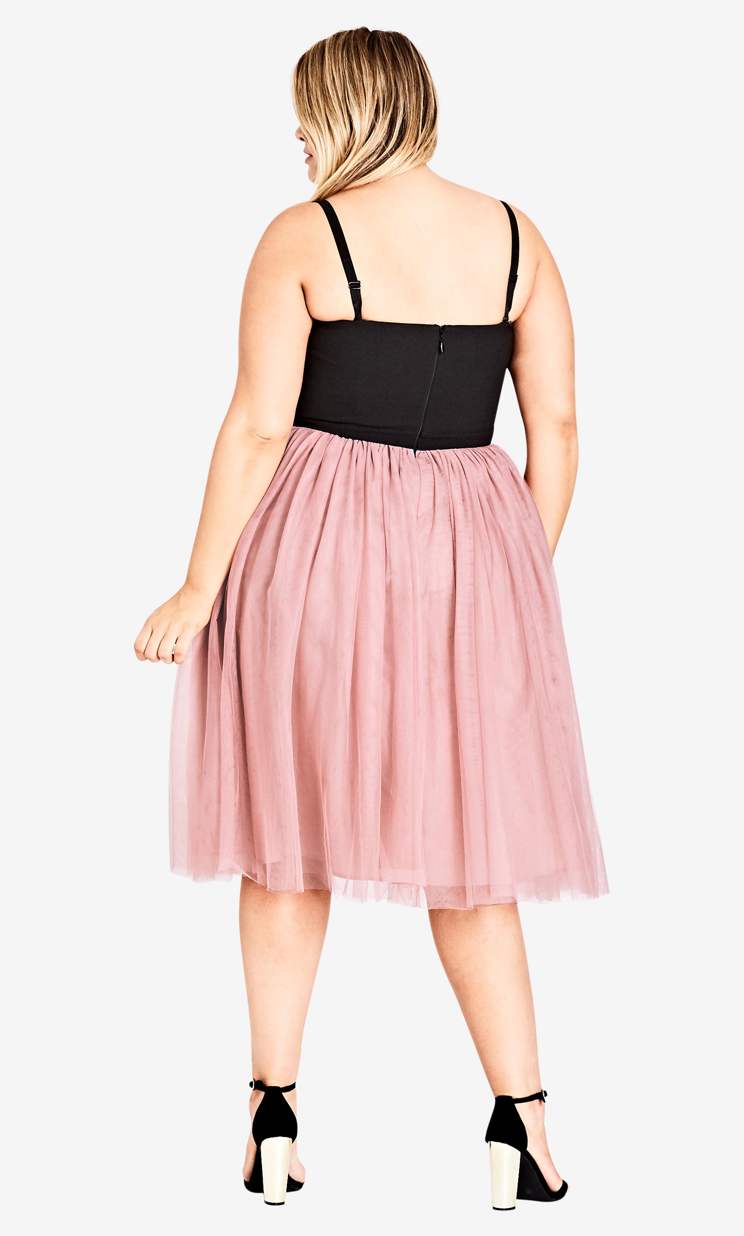 City Chic Trendy Plus Size Strapless Tulle Dress In Pink Lyst