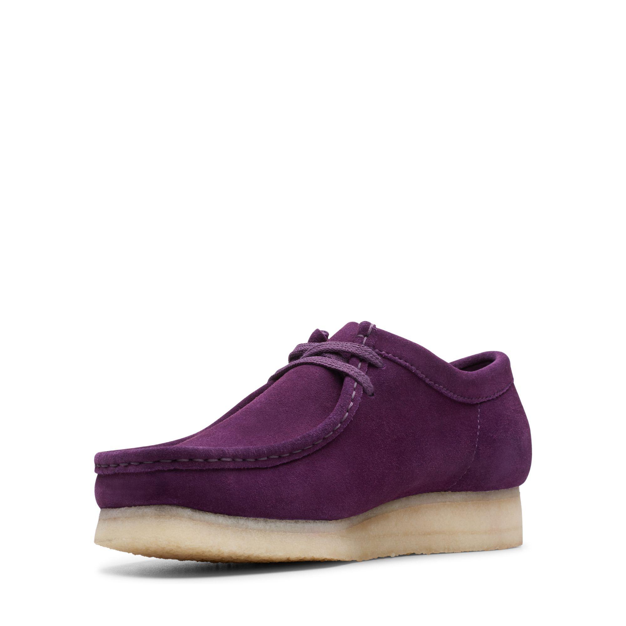 Clarks Suede Wallabee Boot in Deep Purple (Purple) for Men - Lyst