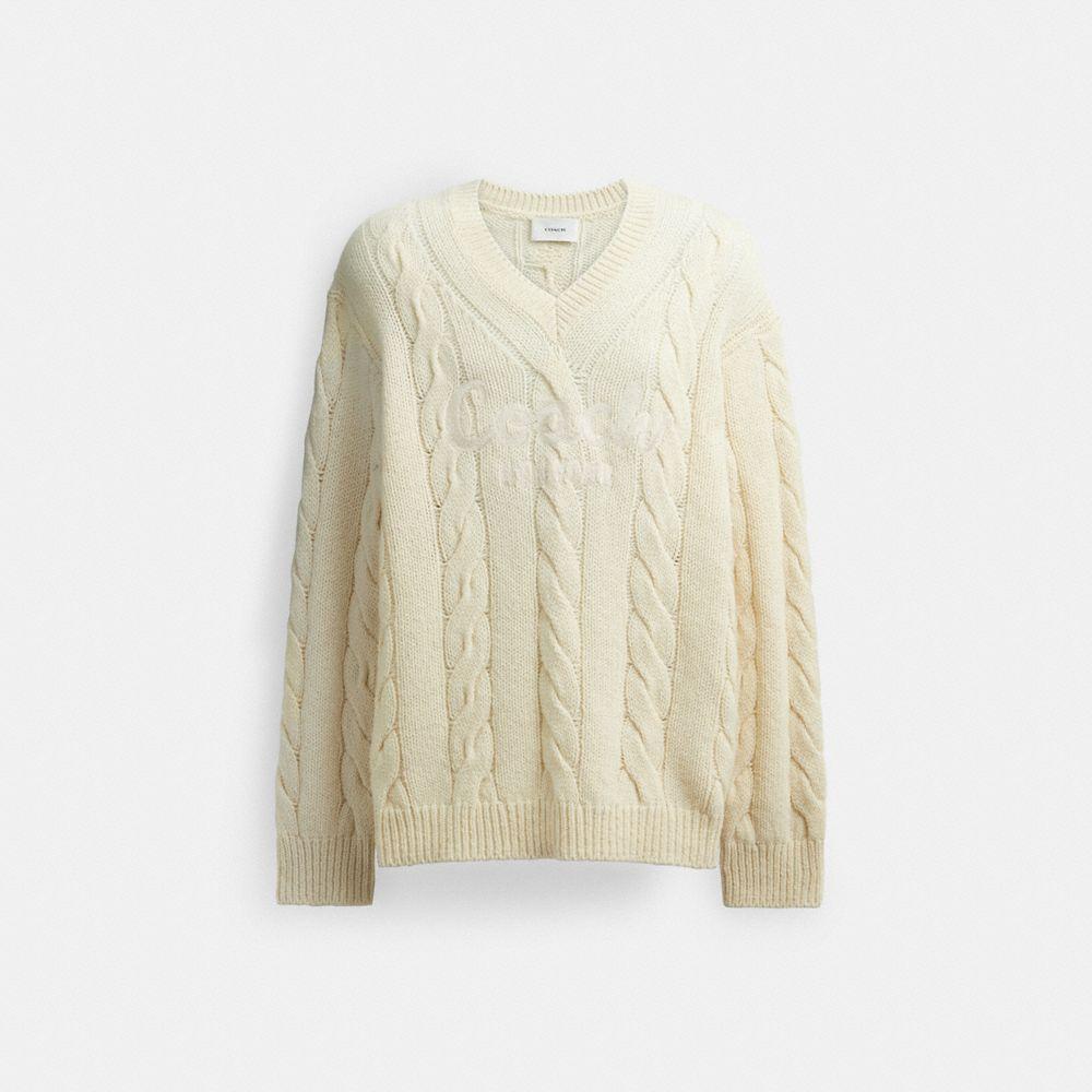 COACH Signature Sweater In Recycled Wool in White for Men | Lyst
