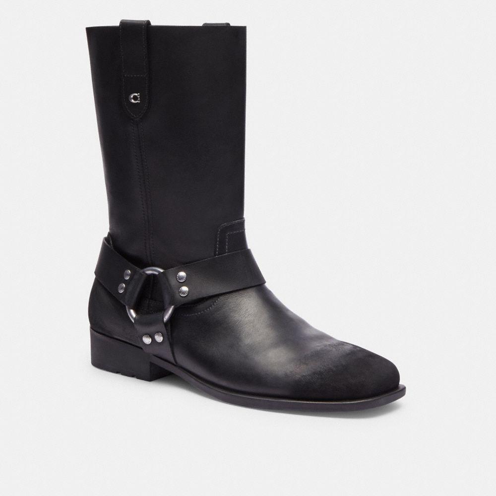 COACH Tara Biker Boot in Black | Lyst