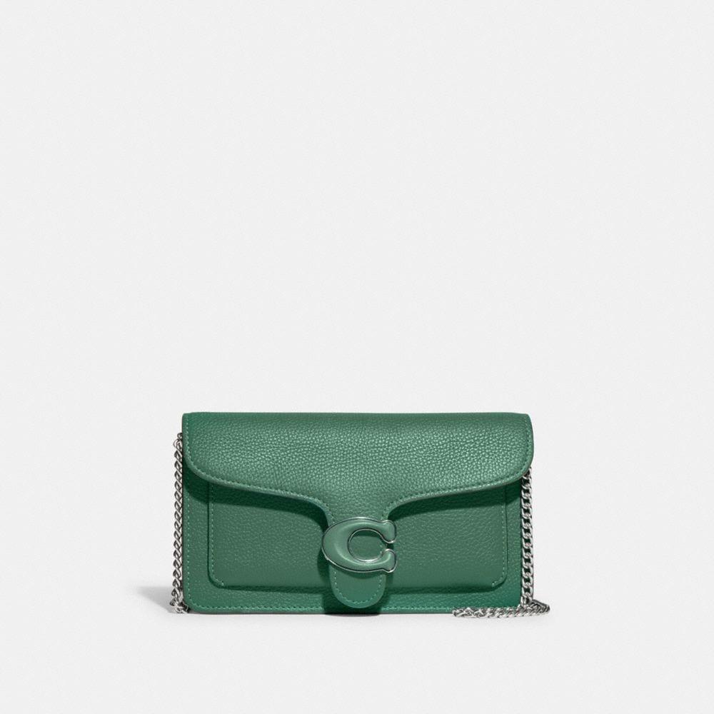 COACH Tabby Chain Clutch in Green | Lyst