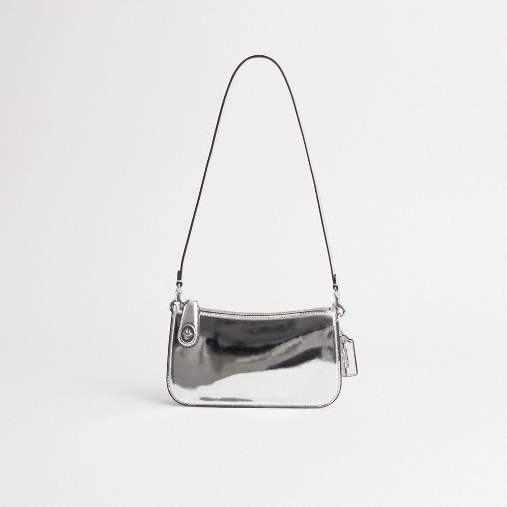 COACH Restored Penn Shoulder Bag In Silver Metallic in White | Lyst