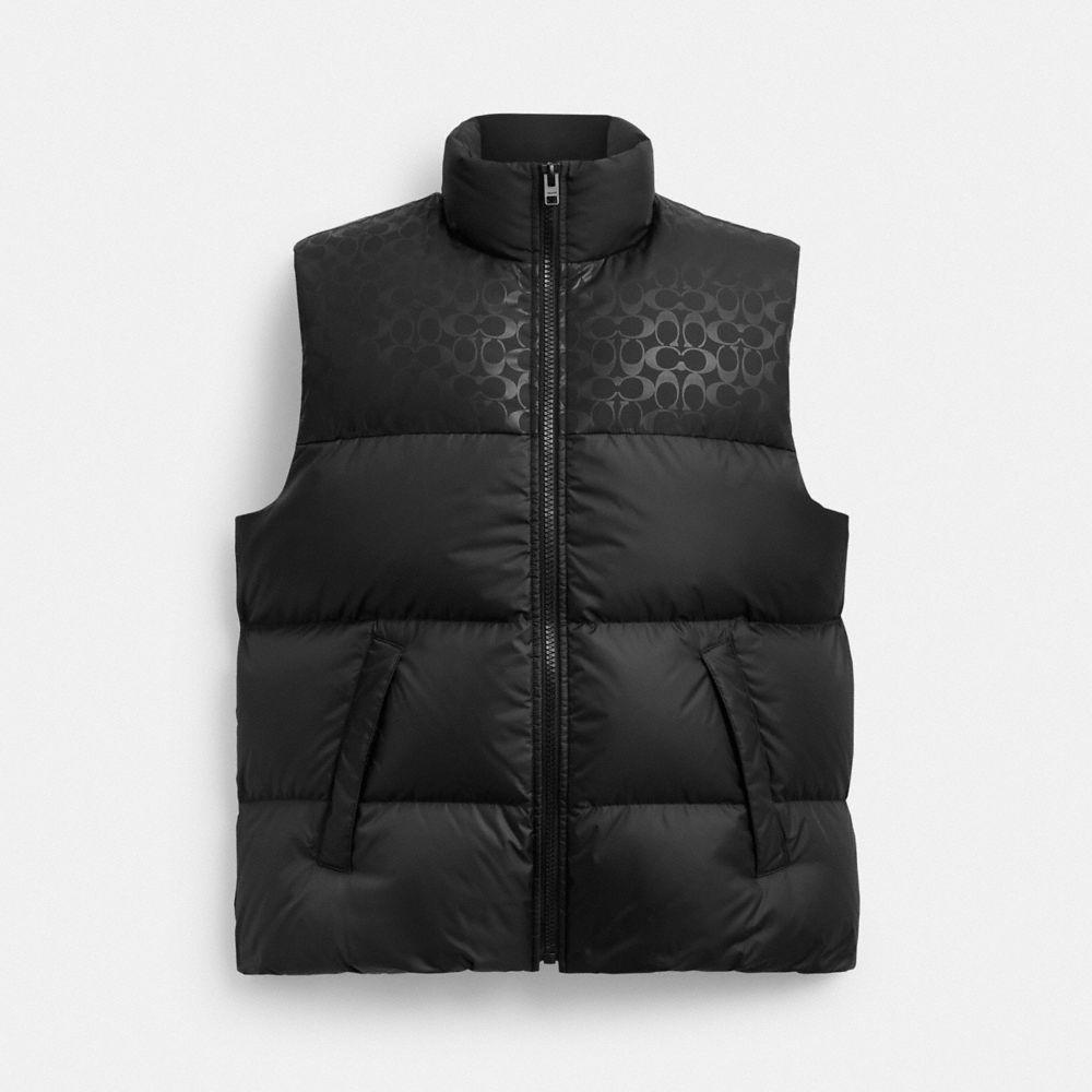 COACH Down Puffer Vest In Recycled Polyester in Black for Men | Lyst