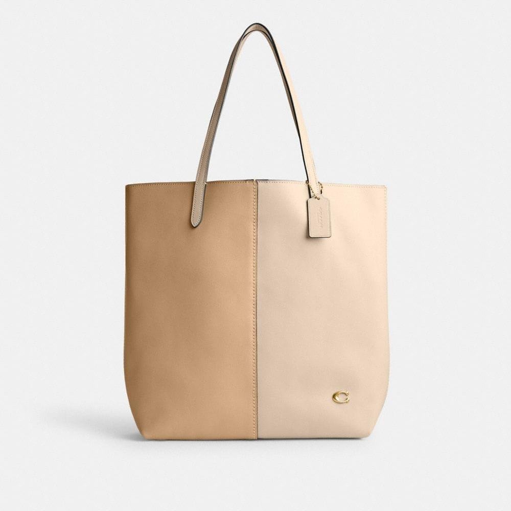 COACH Color-block Nomad Tote in Natural | Lyst