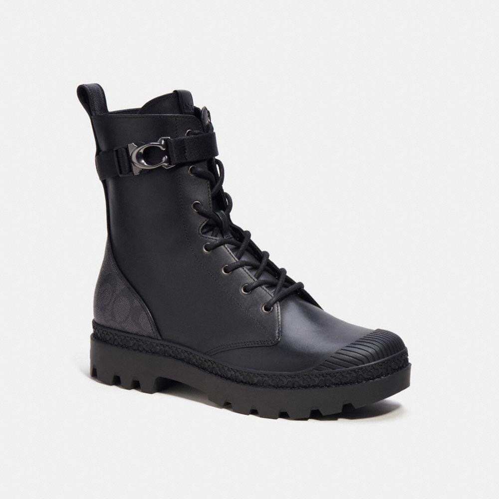 COACH Tucker Boot With Signature Canvas in Black for Men | Lyst