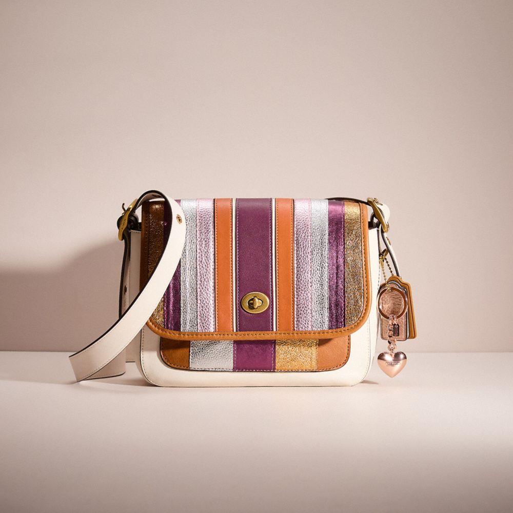 COACH Upcrafted Rambler Crossbody With Varsity Stripe in Pink | Lyst