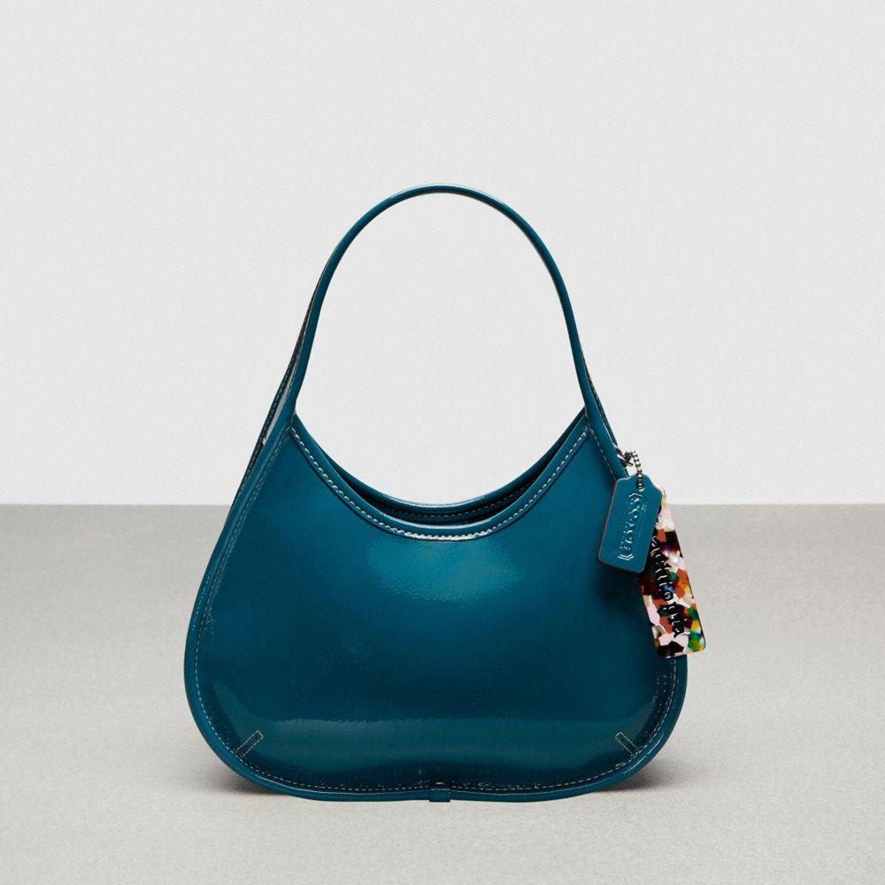 COACH Ergo Bag In Crinkle Patent Topia Leather in Blue | Lyst
