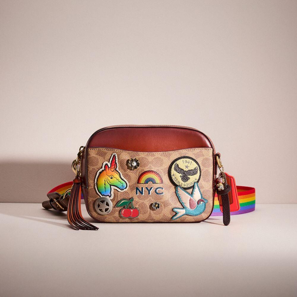 COACH Upcrafted Camera Bag In Signature Canvas in Red | Lyst