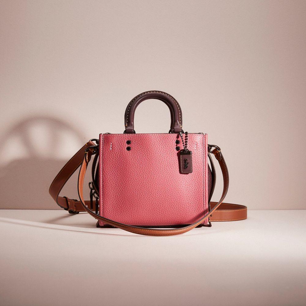 COACH Restored Rogue 20 In Colorblock Regenerative Leather in Pink | Lyst